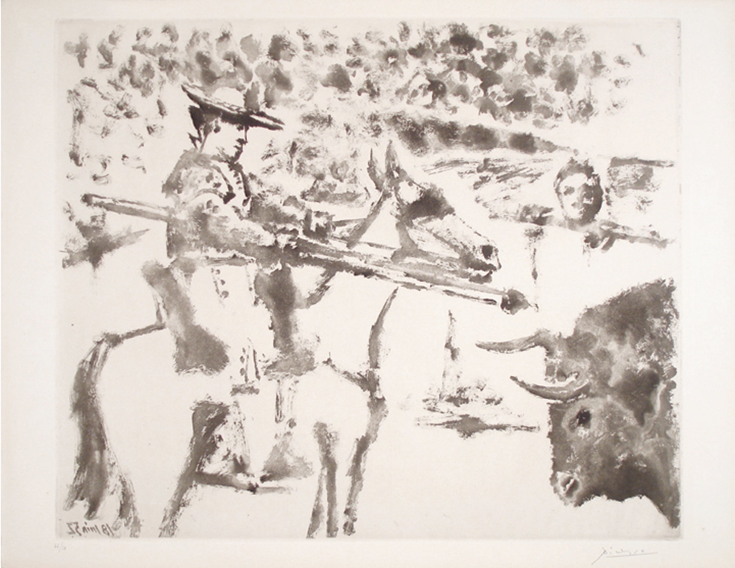Pablo Picasso - Pablo Picasso - La Petite Corrida - Original Lithograph ...
