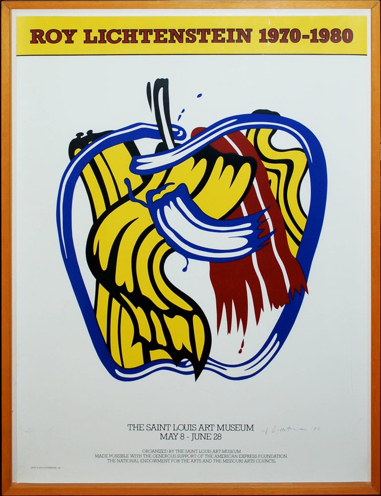 Roy Lichtenstein - Apple (Poster) -- signed For Sale at 1stDibs