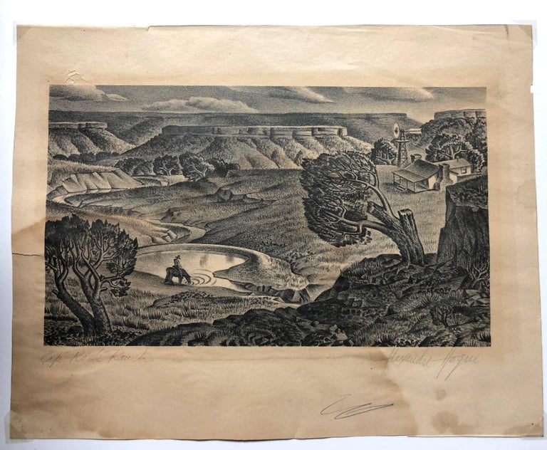 Alexandre Hogue - Cap Rock Ranch at 1stDibs | alexandre hogue prints ...