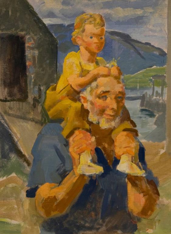 Edmund Ward - Fisherman and Grandson at 1stDibs