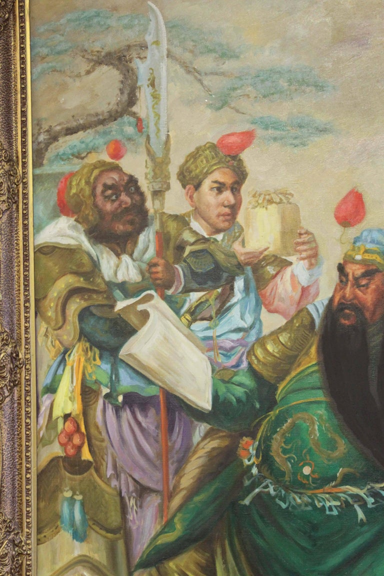 Unknown - Oil Painting of Guan Yu, Painting For Sale at 1stdibs