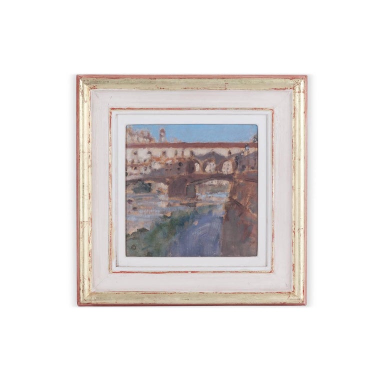 Colne Orchard - Ponte Vecchio by Colin Orchard. Oil on Board at 1stDibs