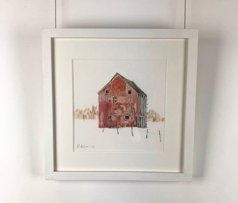 Kate Evans - Red Winter Barn at 1stDibs