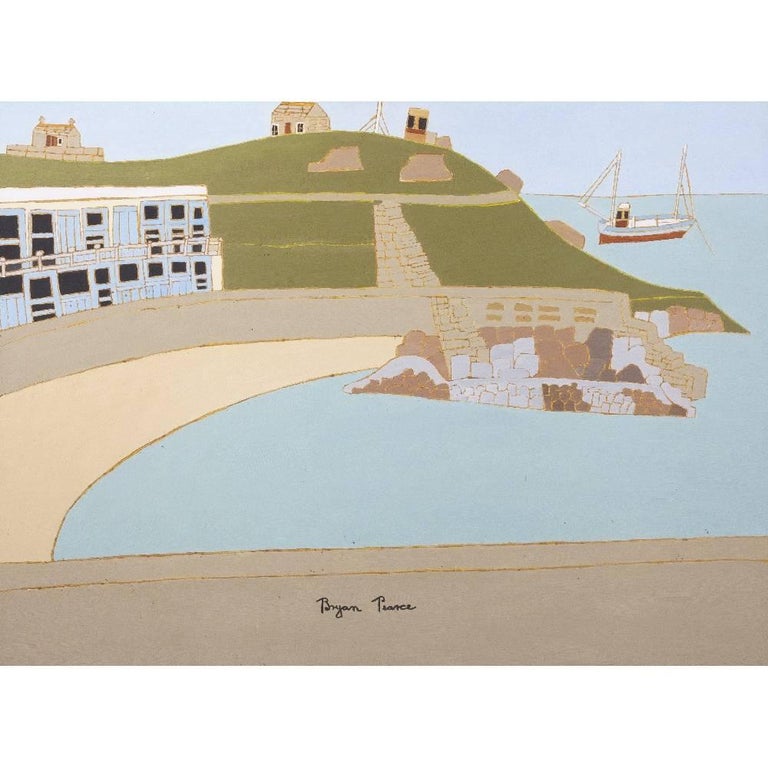 Bryan Pearce - Bryan Pearce St Ives – Porthgwidden Beach 1970 - Oil on ...