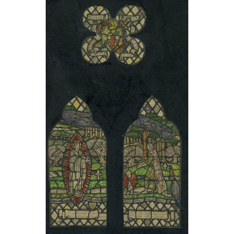 Florence Camm - Arthurian British Stained Glass Window Design II c ...