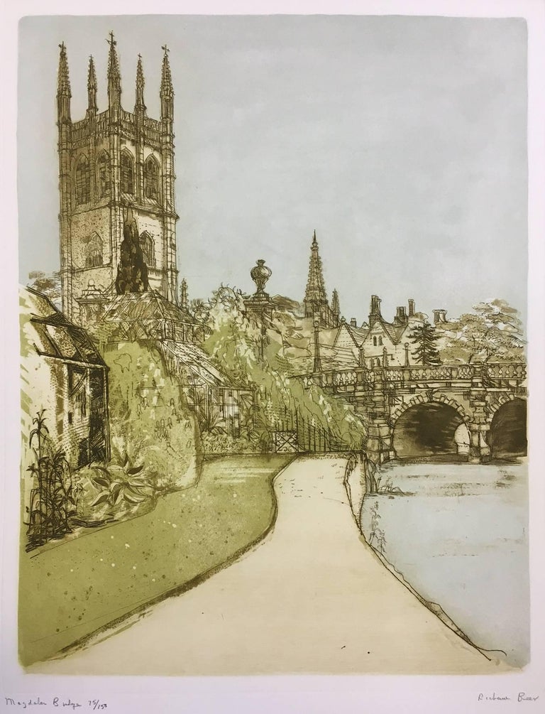 Richard Beer - Richard Beer Magdalen College and Bridge Oxford etching ...