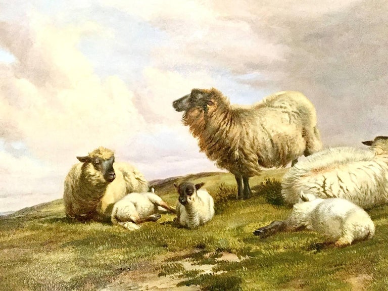 Thomas George Cooper - Sheep in a Landscape An English Scene Victorian ...