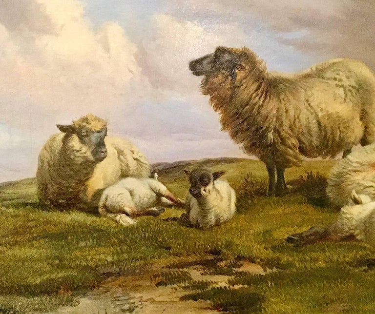 Thomas George Cooper - Sheep in a Landscape An English Scene Victorian ...