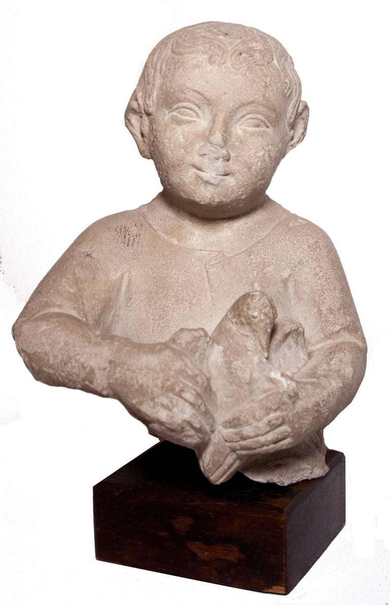 Unknown - XIV th c. medieval bust of the child Christ at 1stDibs