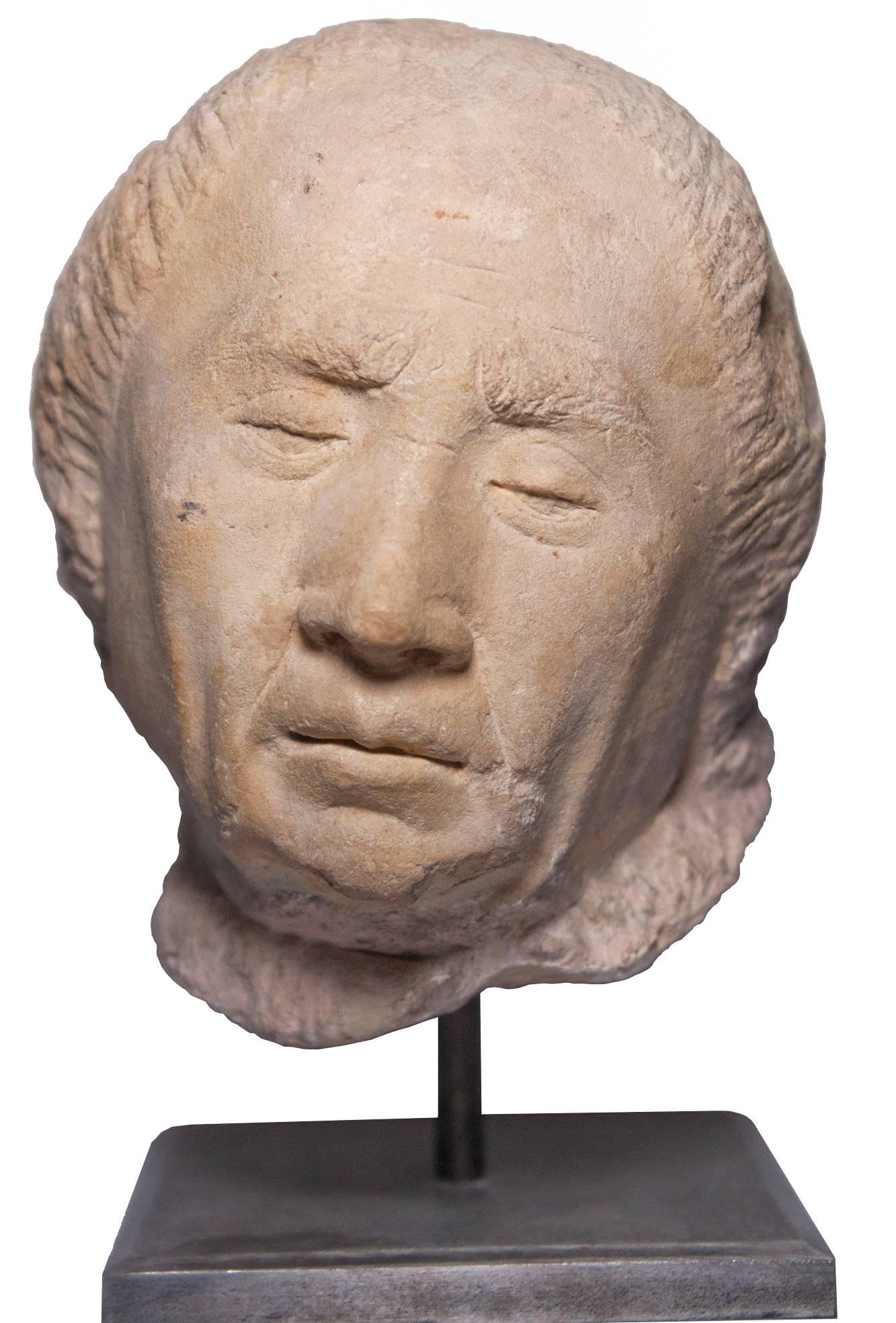 Unknown - Presumed portrait head of Cardinal Jean Rolin, circle of le ...