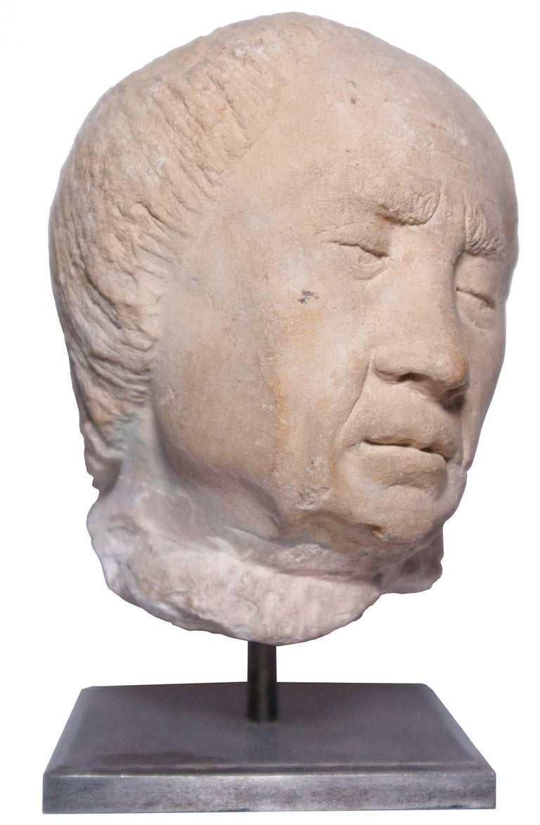 Unknown - Presumed portrait head of Cardinal Jean Rolin, circle of le ...