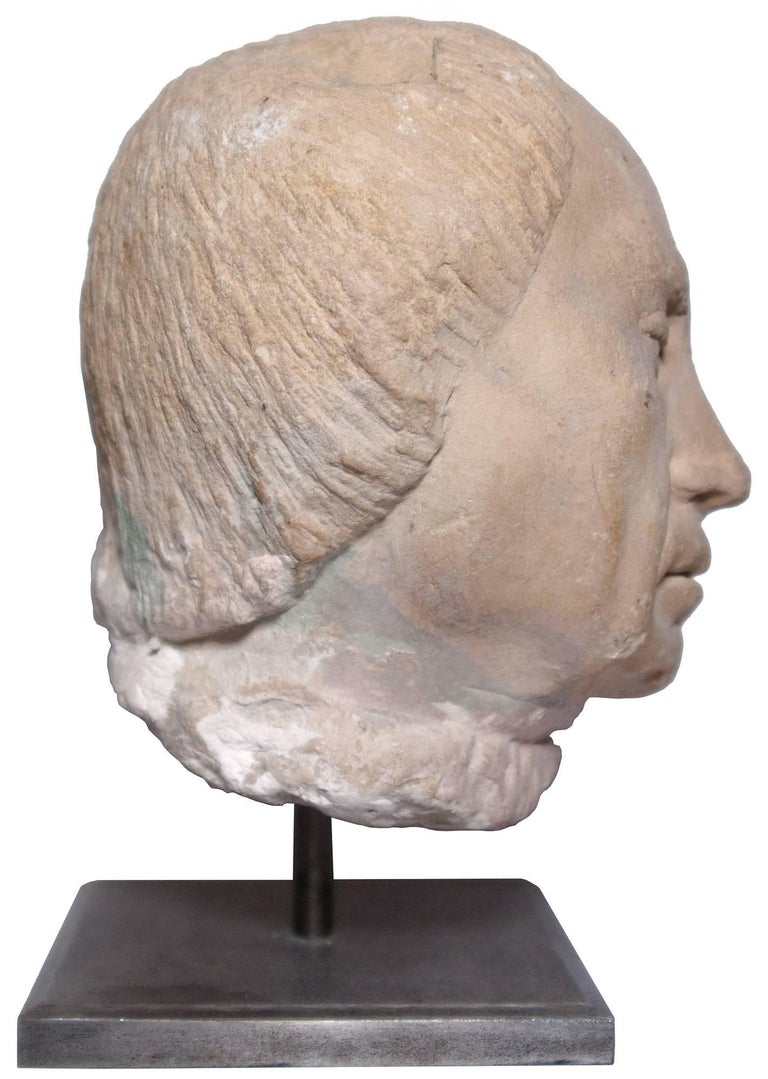 Unknown - Presumed portrait head of Cardinal Jean Rolin, circle of le ...