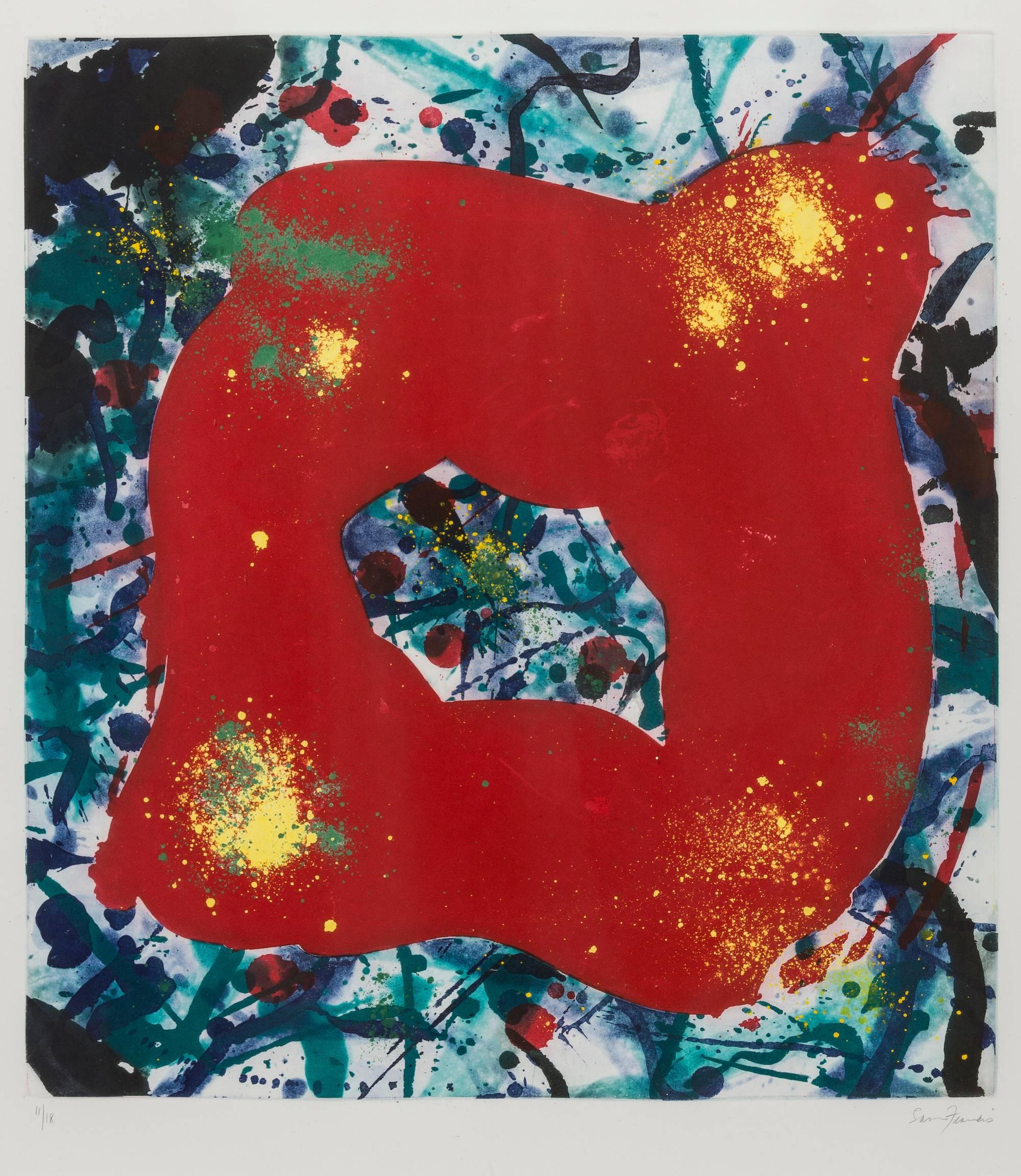 Sam Francis - Untitled SFE-071, Print, Etching, Aquatint, Abstract by ...
