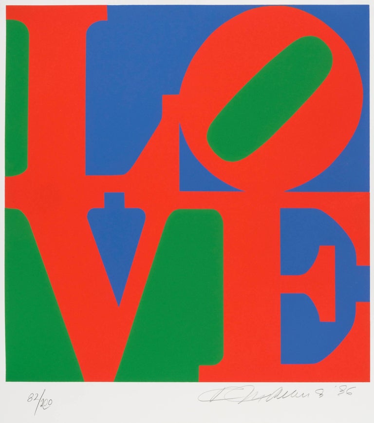 Robert Indiana - Love (Green, Red, Blue), Print, Screen Print, Pop Art ...