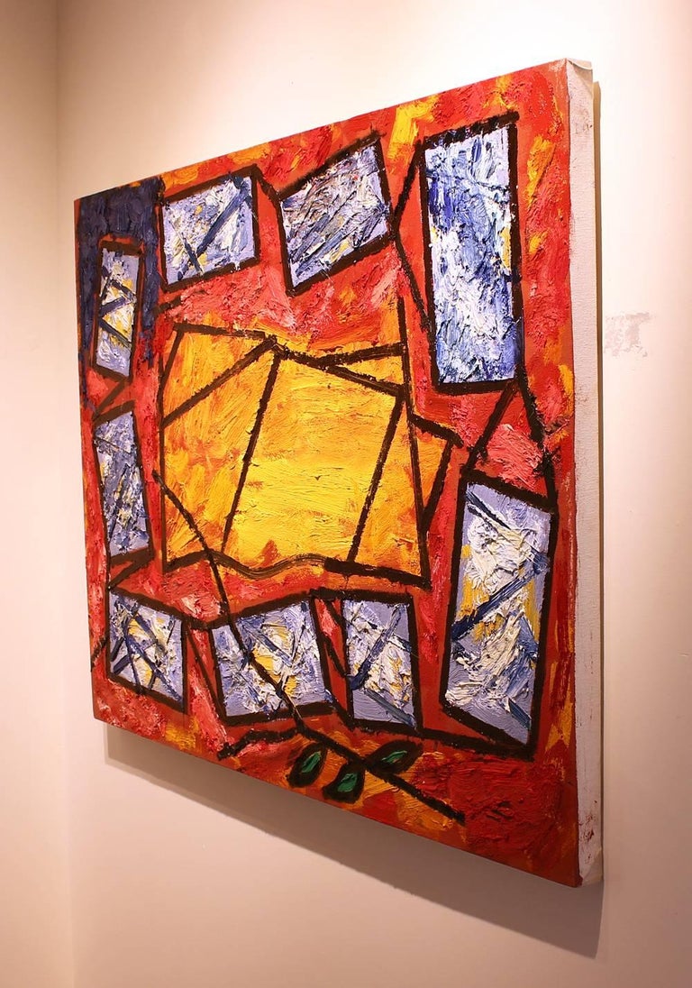 David Urban - Untitled, abstract oil painting on canvas For Sale at 1stDibs