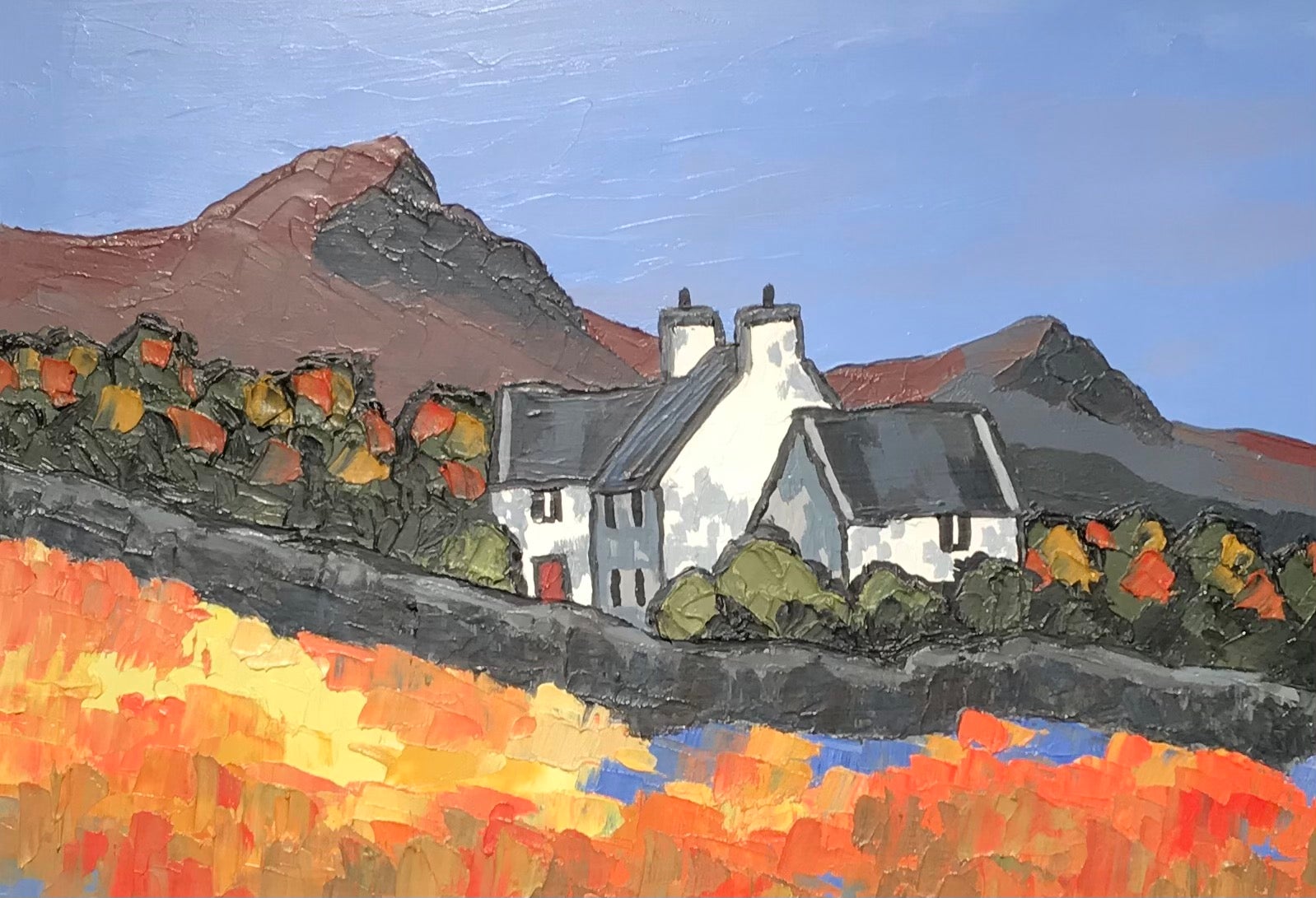 David Barnes - 'Snowdonia Farm' Contemporary Welsh Landscape painting ...