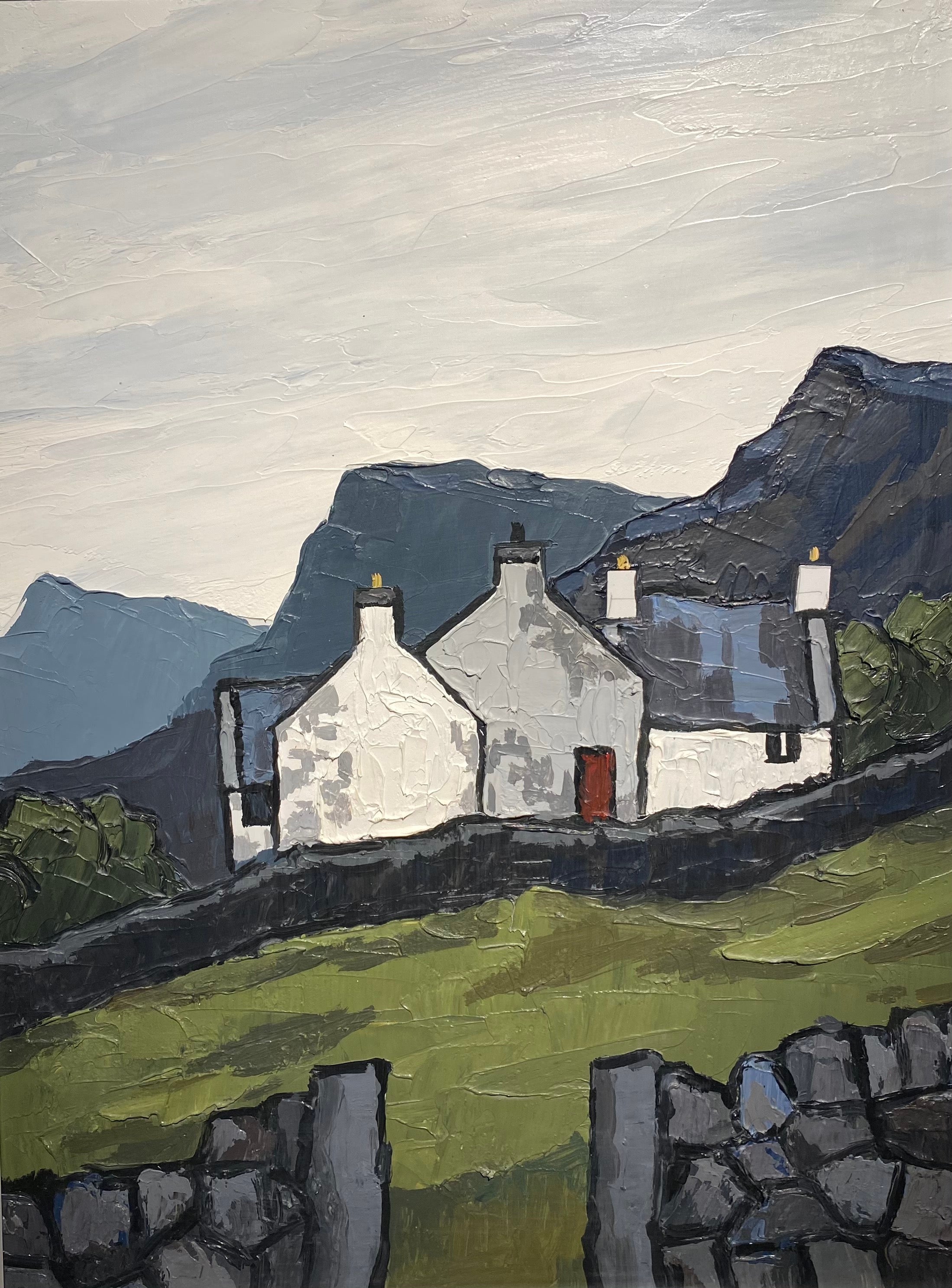 David Barnes - 'Snowdonia Farm' Contemporary Welsh Landscape painting ...