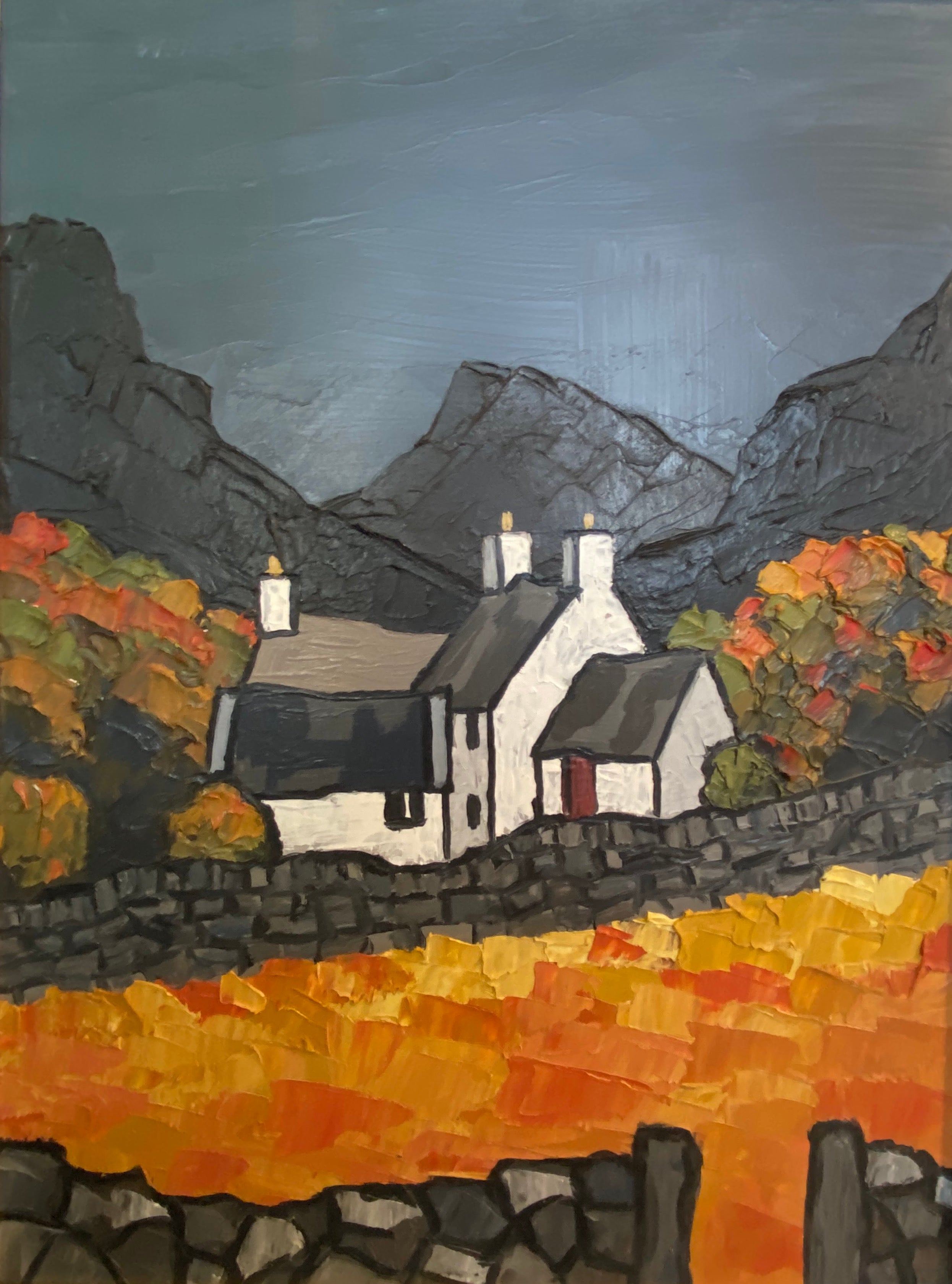 David Barnes - 'Snowdonia Farm' Contemporary Welsh Landscape painting ...