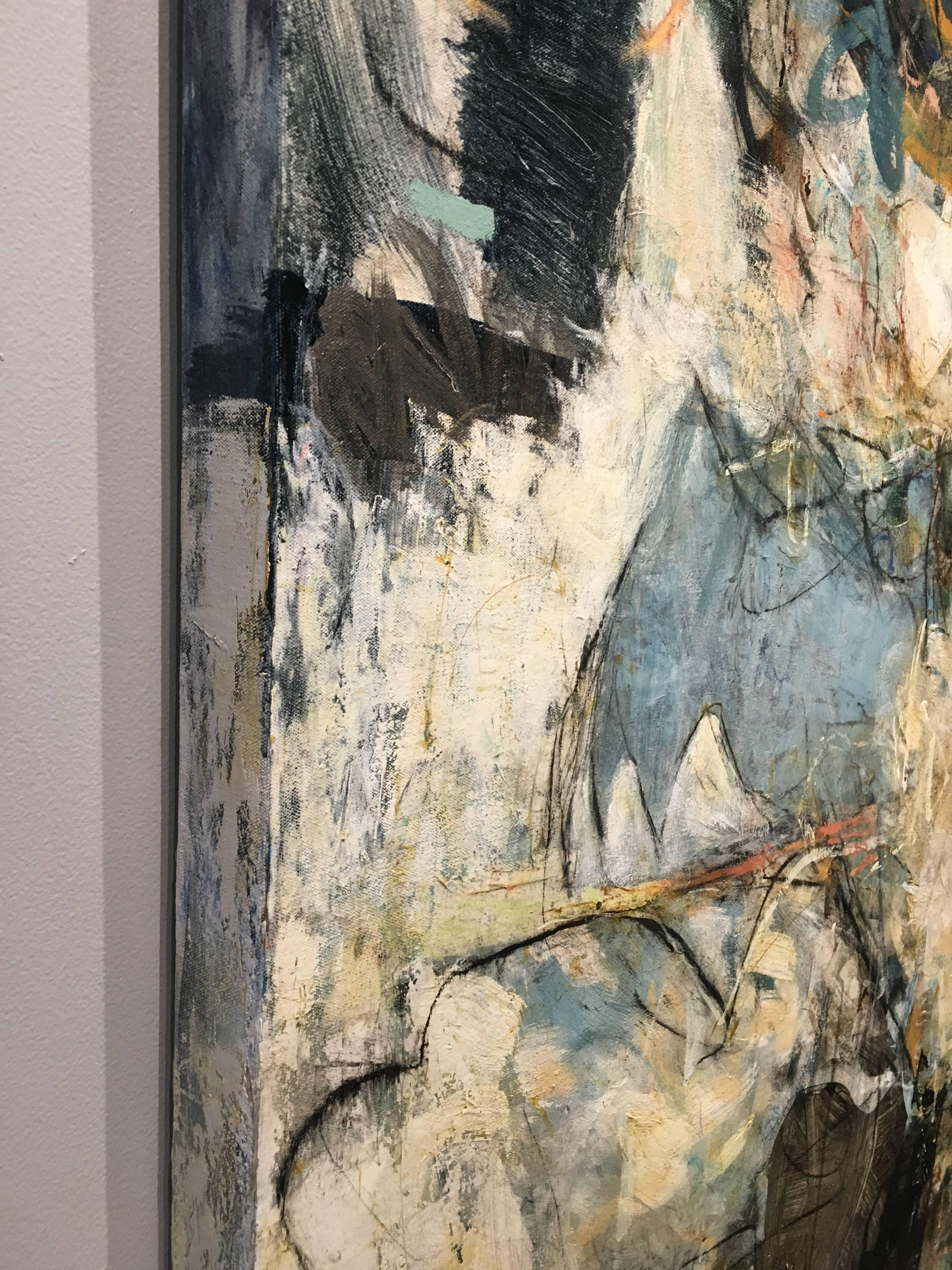 Krista Harris - Night Owls, 2017, Mixed-Media Abstract on Canvas at ...