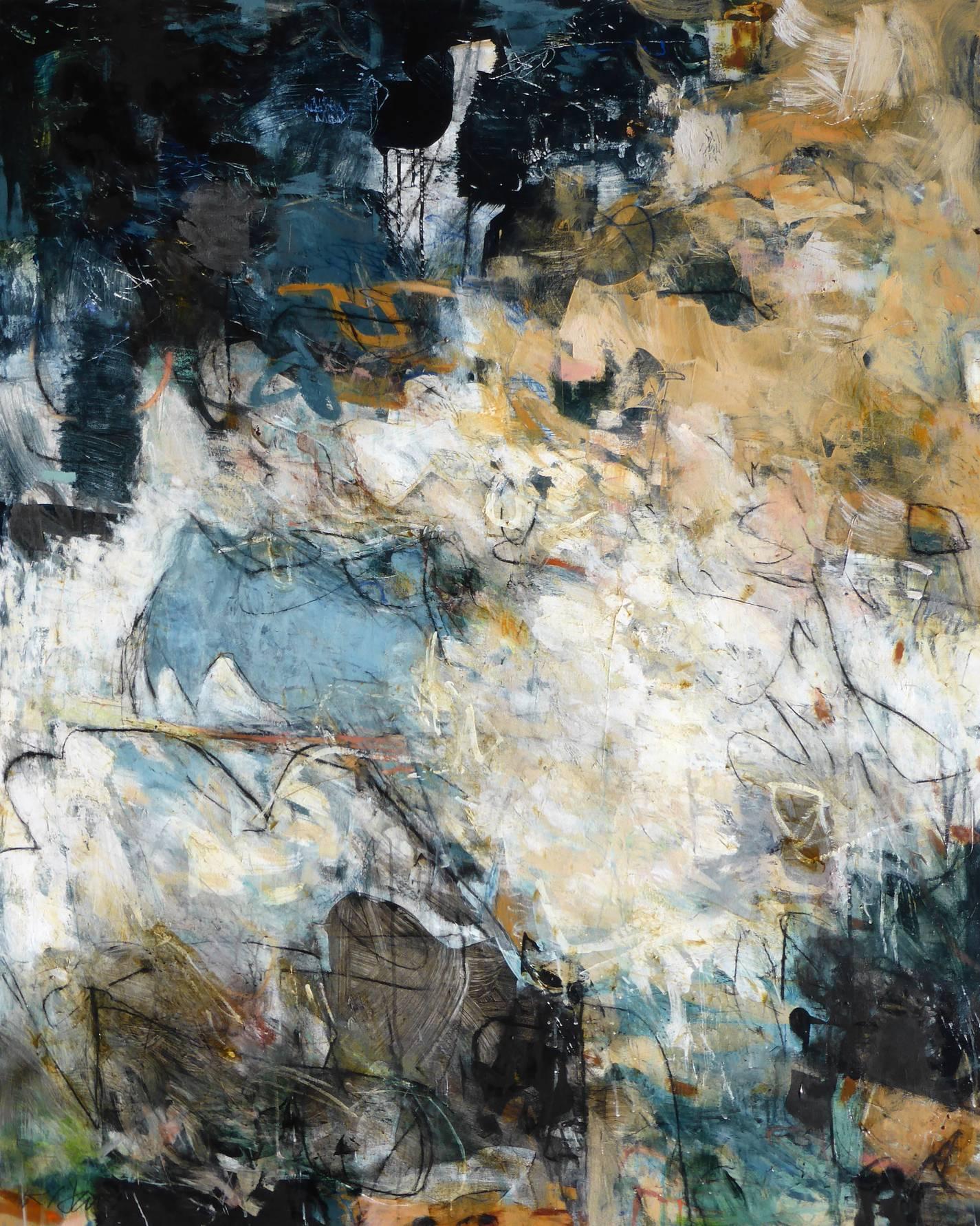 Krista Harris - Night Owls, 2017, Mixed-Media Abstract on Canvas at ...