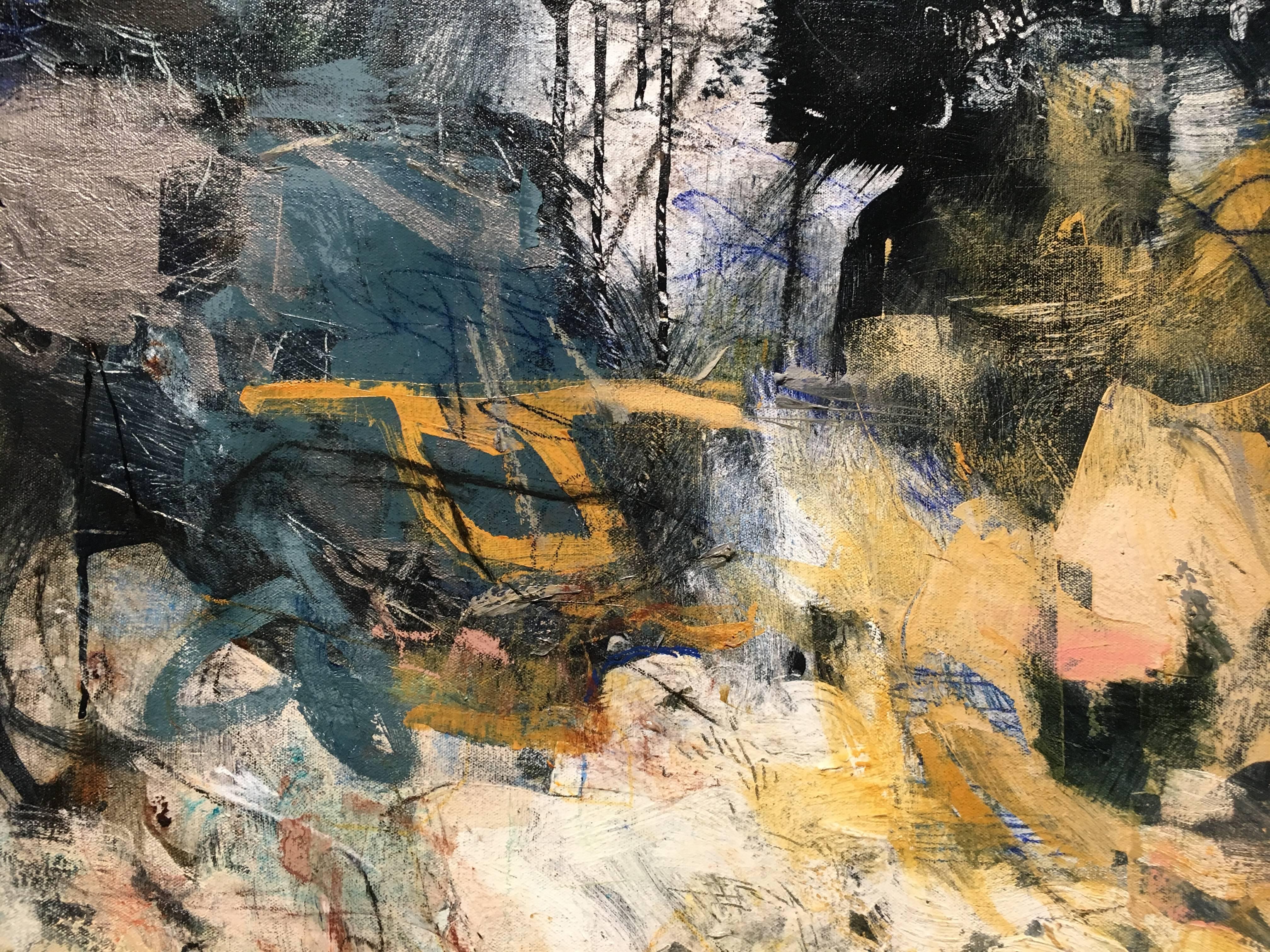 Krista Harris - Night Owls, 2017, Mixed-Media Abstract on Canvas at ...