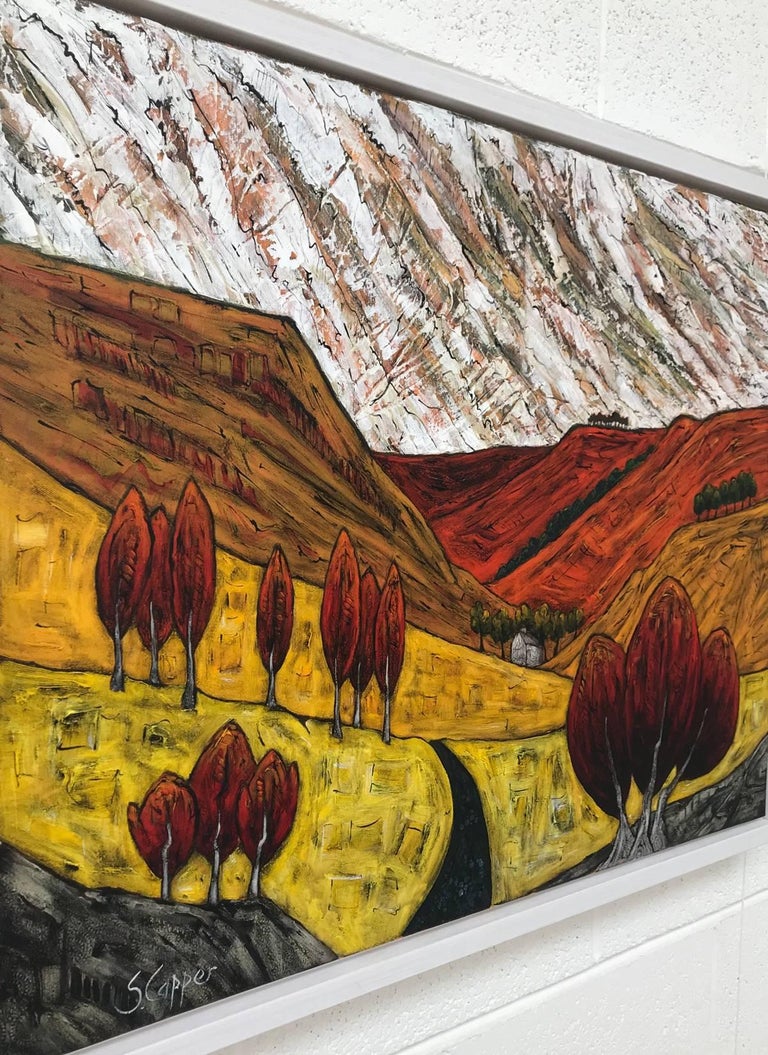 Steve Capper - Red Yellow Pennines Saddleworth Abstract Landscape ...