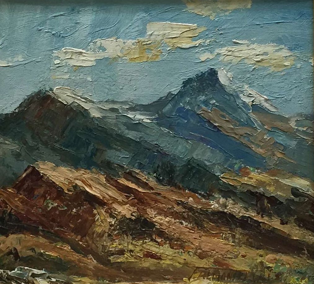 Fremont Ellis - Untitled (Southwest Mountain Peaks) For Sale at 1stDibs