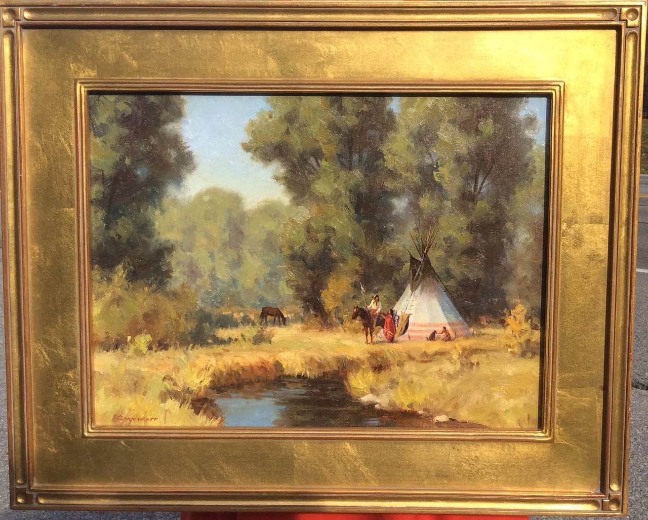 Gary Kapp - Indians At Home at 1stDibs | gary kapp paintings, gary kapp ...