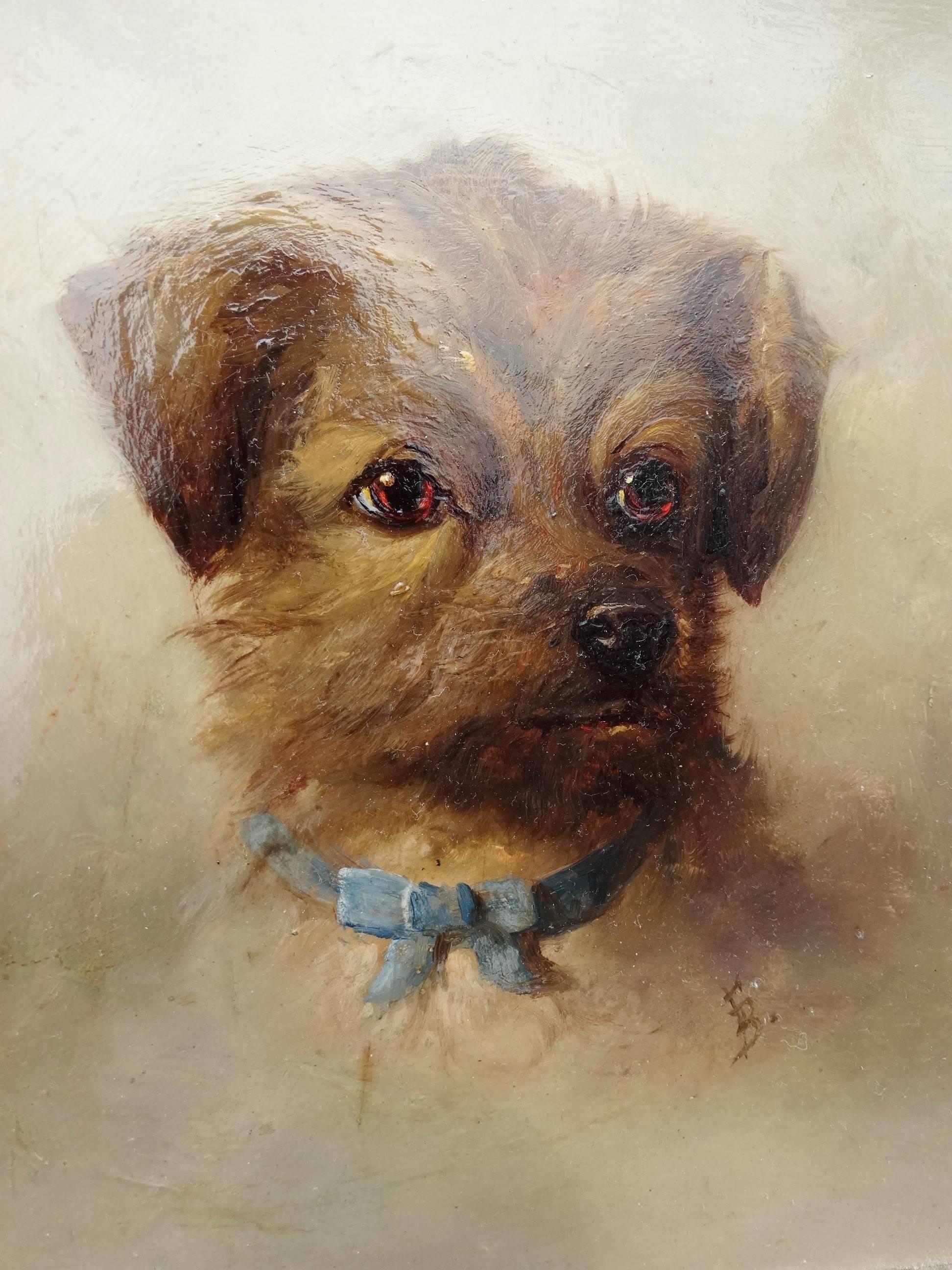 Franklin D. Briscoe - "Terrier with a Blue Bow" at 1stDibs