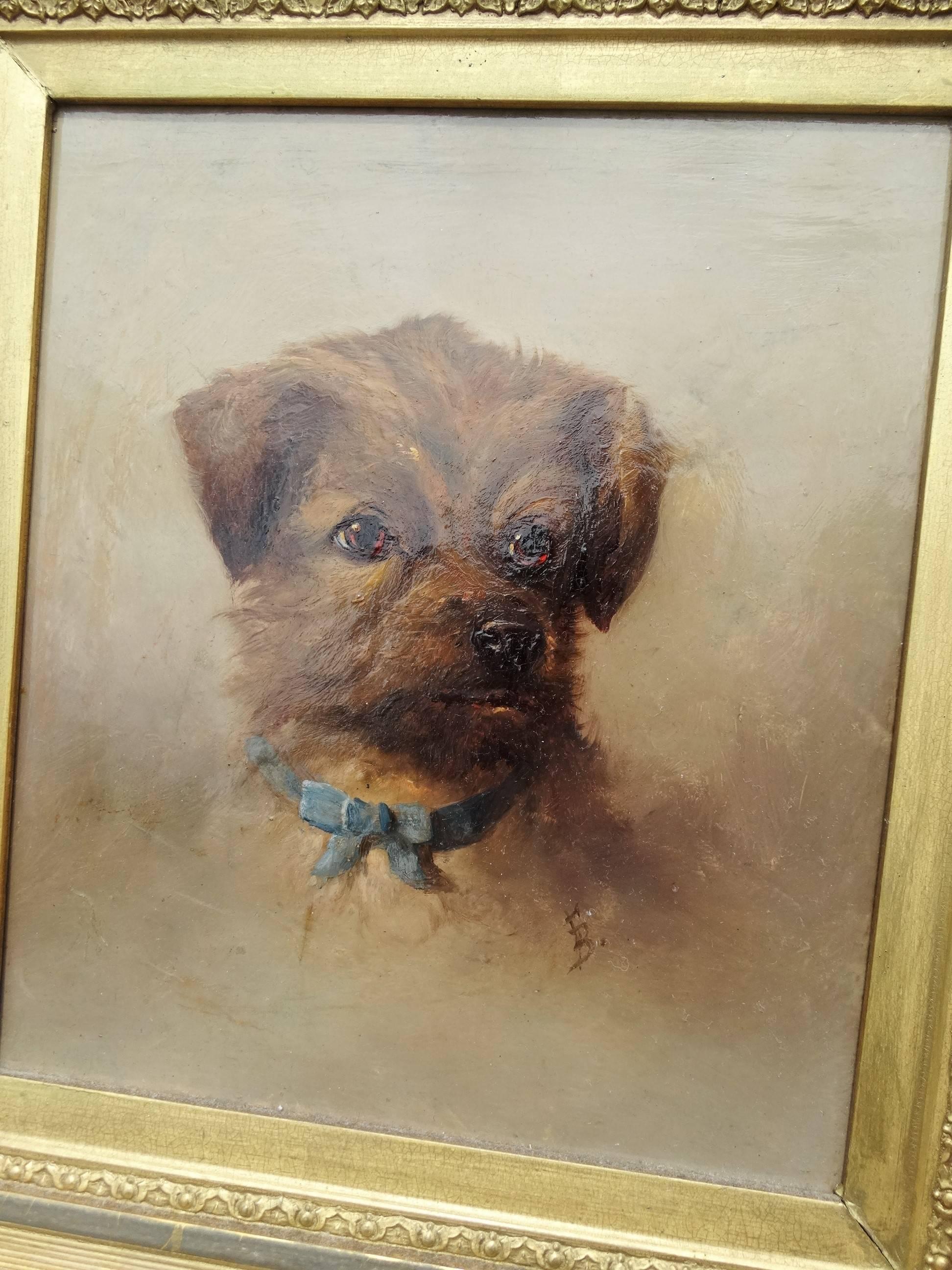 Franklin D. Briscoe - "Terrier with a Blue Bow" at 1stDibs