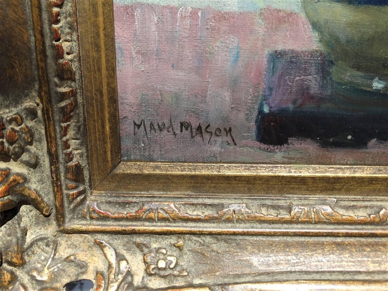 Maud Mary Mason - Still Life with Roses in Vase at 1stDibs
