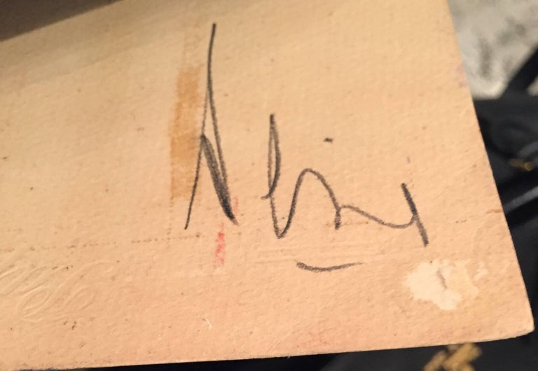 Luc Peire - Luc Peire "Study for Gerium" 1959, Oil on Paper Abstract ...