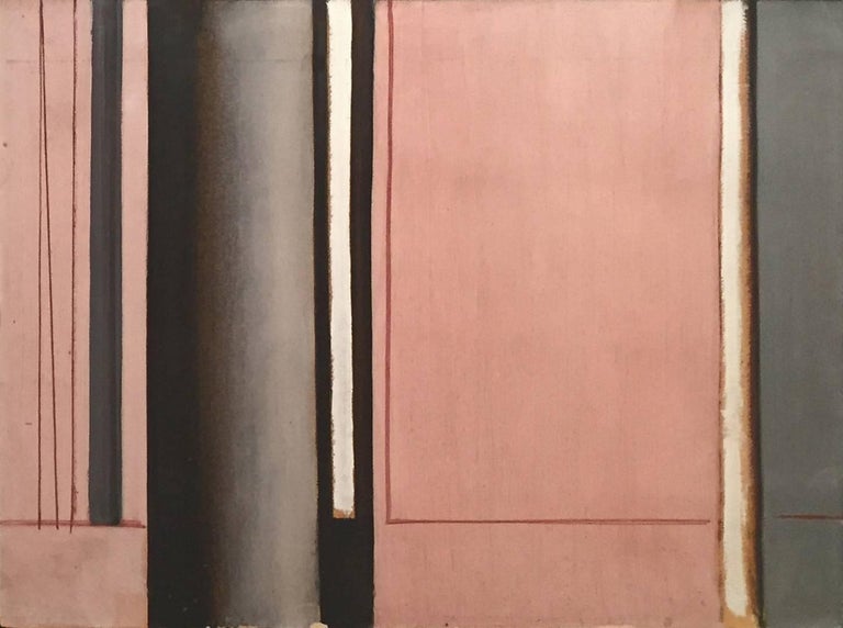 Luc Peire - Luc Peire "Study for Gerium" 1959, Oil on Paper Abstract ...