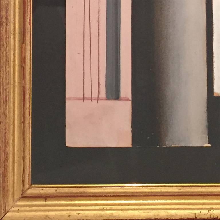 Luc Peire - Luc Peire "Study for Gerium" 1959, Oil on Paper Abstract ...