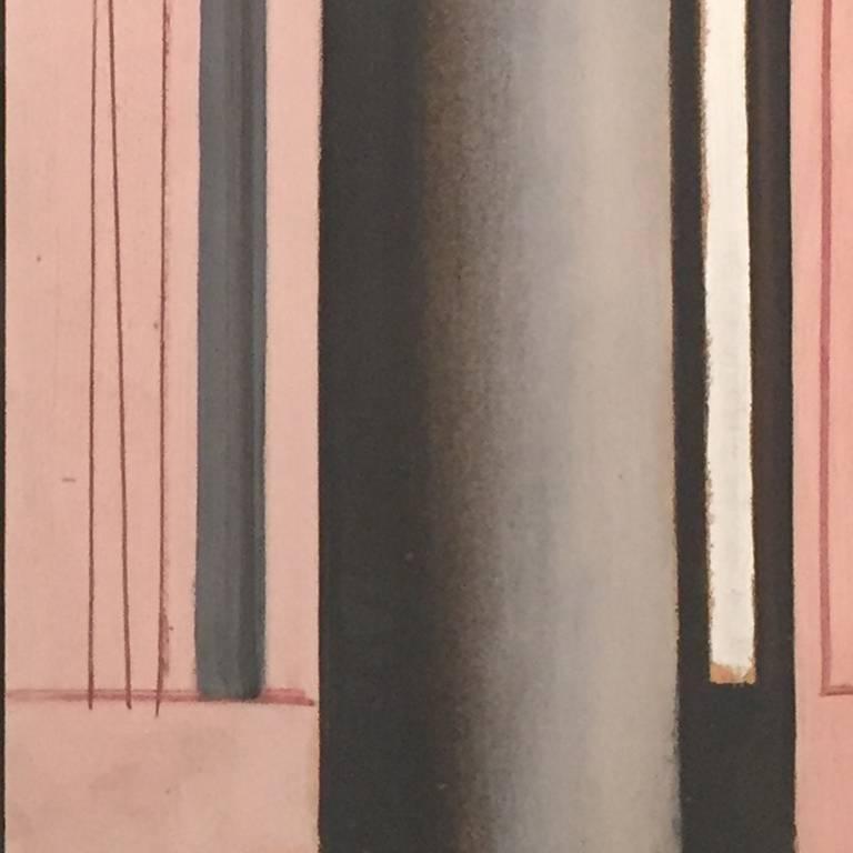 Luc Peire - Luc Peire "Study for Gerium" 1959, Oil on Paper Abstract ...