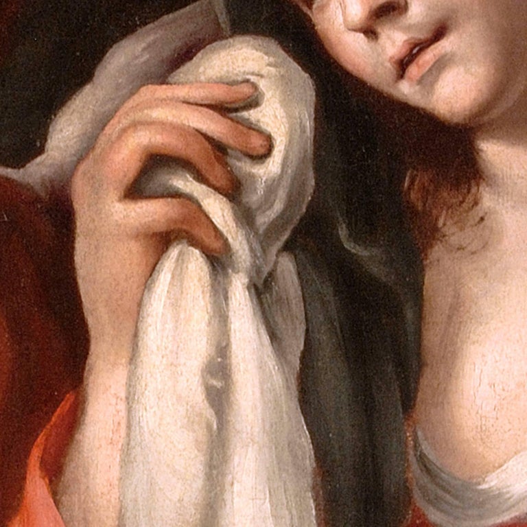 Federico Bianchi - Federico Bianchi "Agar, Ismael and the Angel" 1680 ca, Oil Canvas Ancient ...