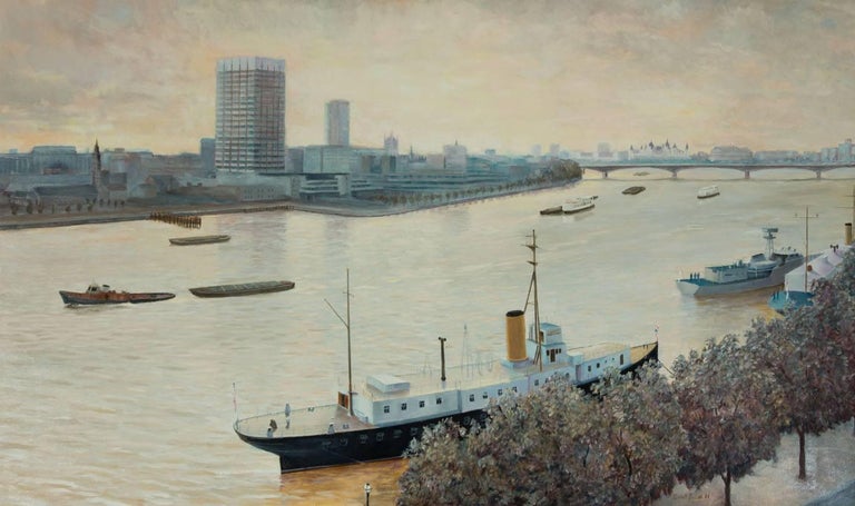 Garrett Fallon - Garrett Fallon - Large Signed 1988 London Oil, The ...