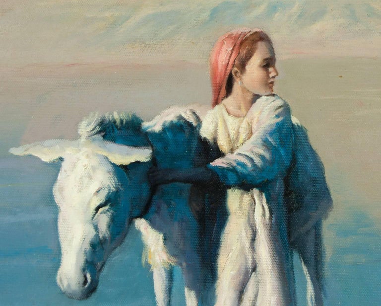 Adam Styka - After Adam Styka - Large 20th Century Oil, On the Banks of ...