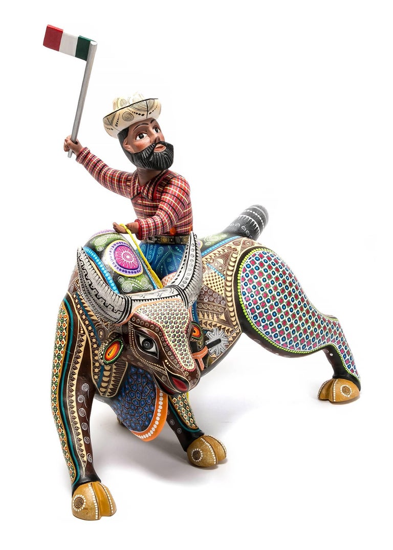 Agustin Cruz Tinoco - 17'' El Jinete / Woodcarving Mexican Folk Art ...