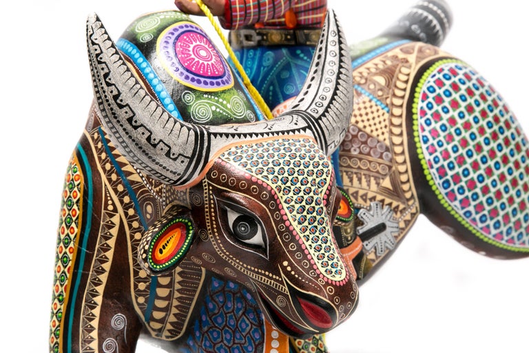 Agustin Cruz Tinoco - 17'' El Jinete / Woodcarving Mexican Folk Art ...