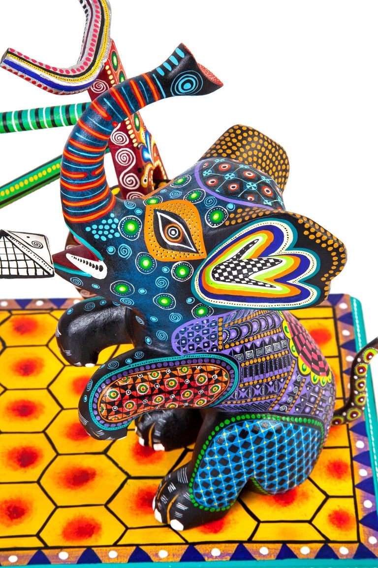 Agustin Cruz Tinoco - 19'' Cartero Calavera / Wood carving Mexican Folk ...