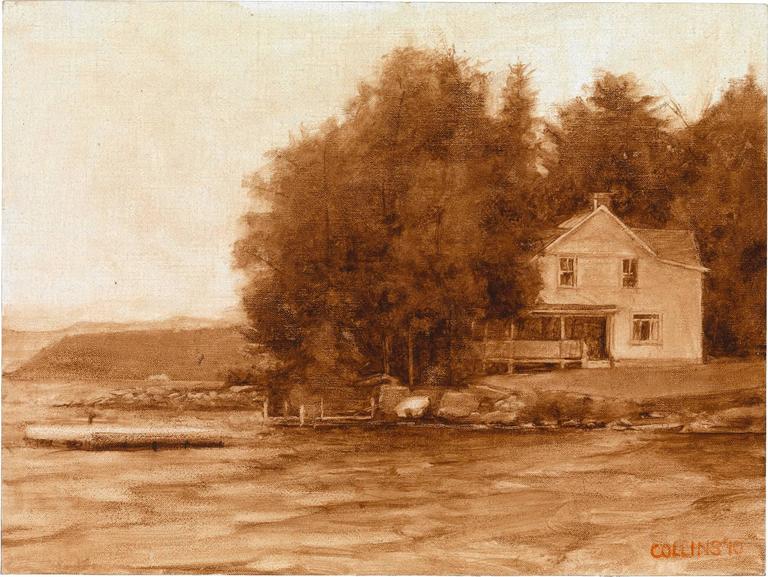 Jacob Collins - Study for Yellow House on Lake Champlain, Painting For ...