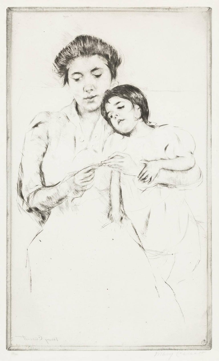 Mary Cassatt - The Crocheting Lesson at 1stDibs
