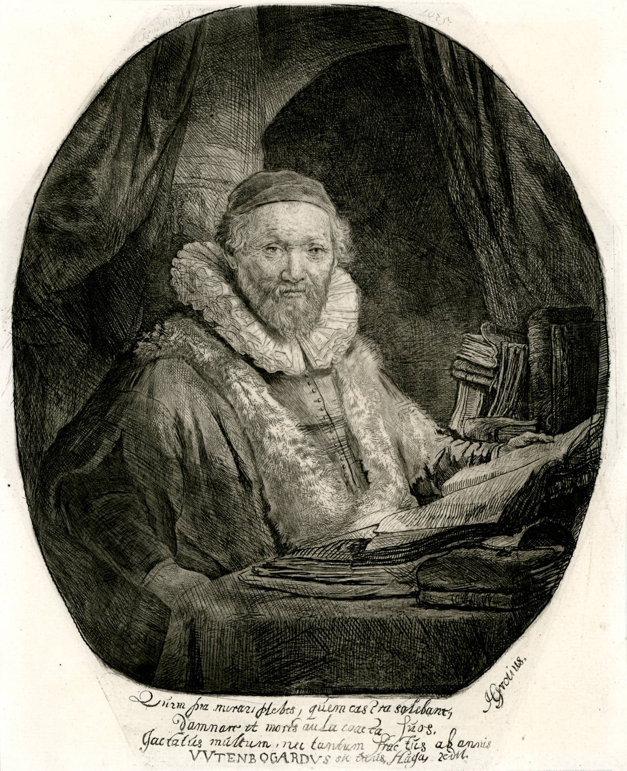 Rembrandt van Rijn - Jan Uytenboagert, Preacher of the Remonstrants at ...