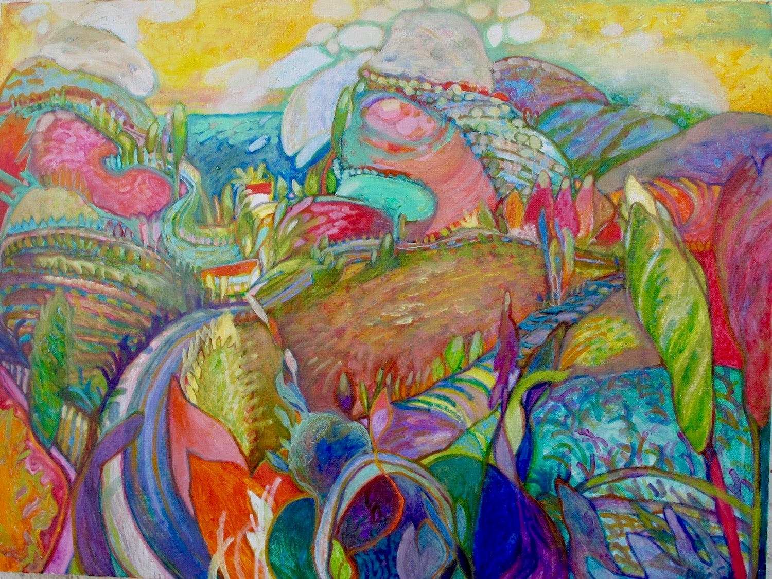 Dixie Salazar - The Artist in Her Studio, Oil Painting For Sale at 1stDibs