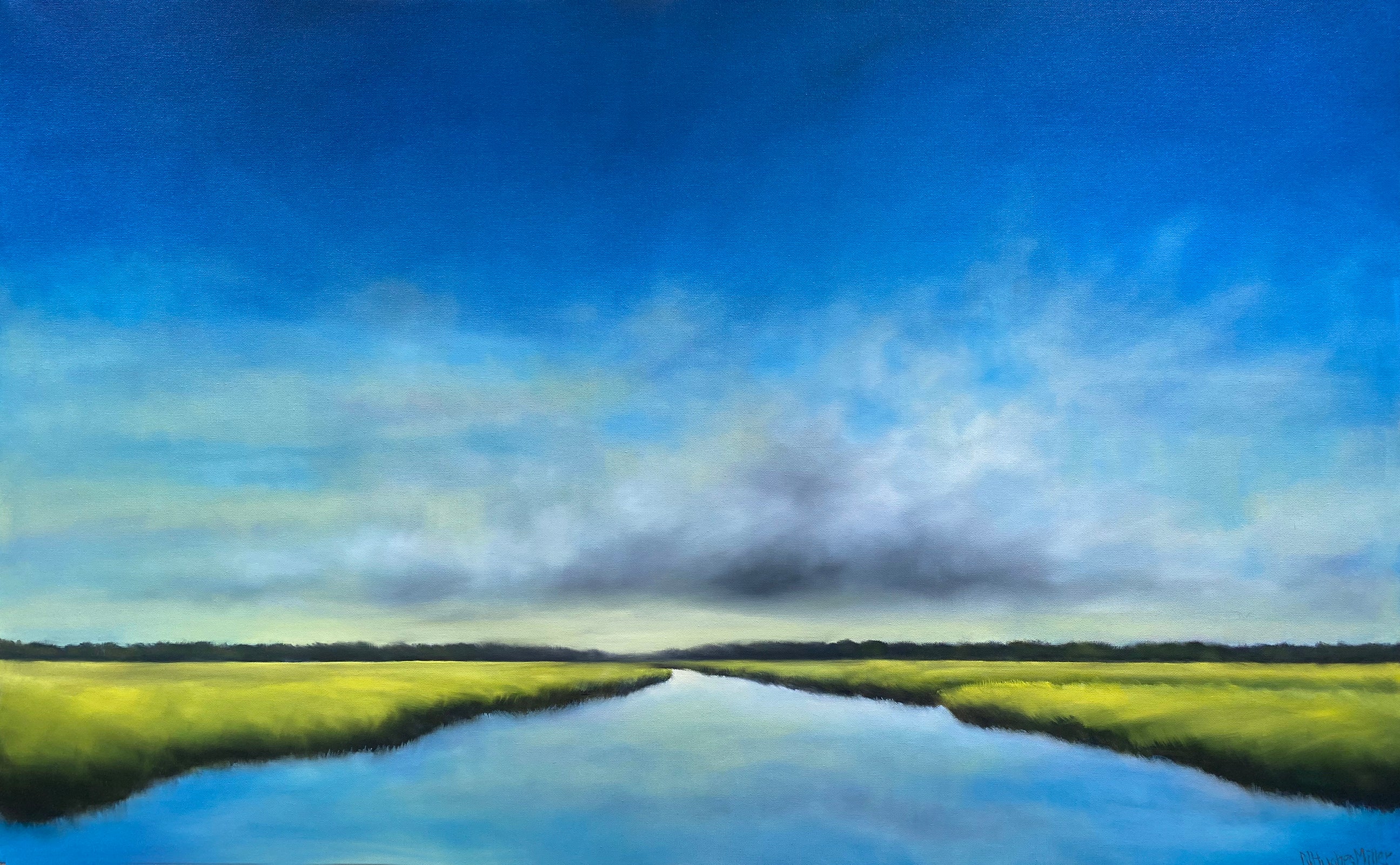 Nancy Hughes Miller - Daybreak Marsh, Oil Painting For Sale at 1stDibs