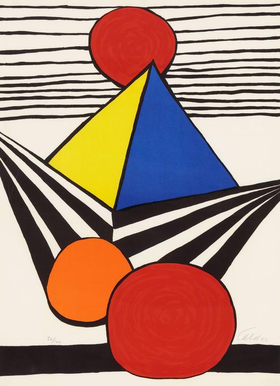 Alexander Calder - Composition with Pyramid and Circles at 1stDibs