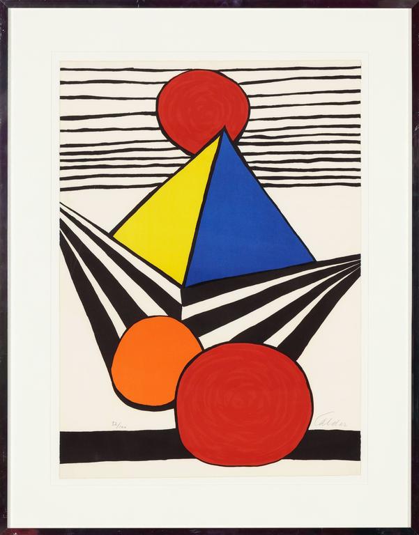 Alexander Calder - Composition with Pyramid and Circles at 1stDibs