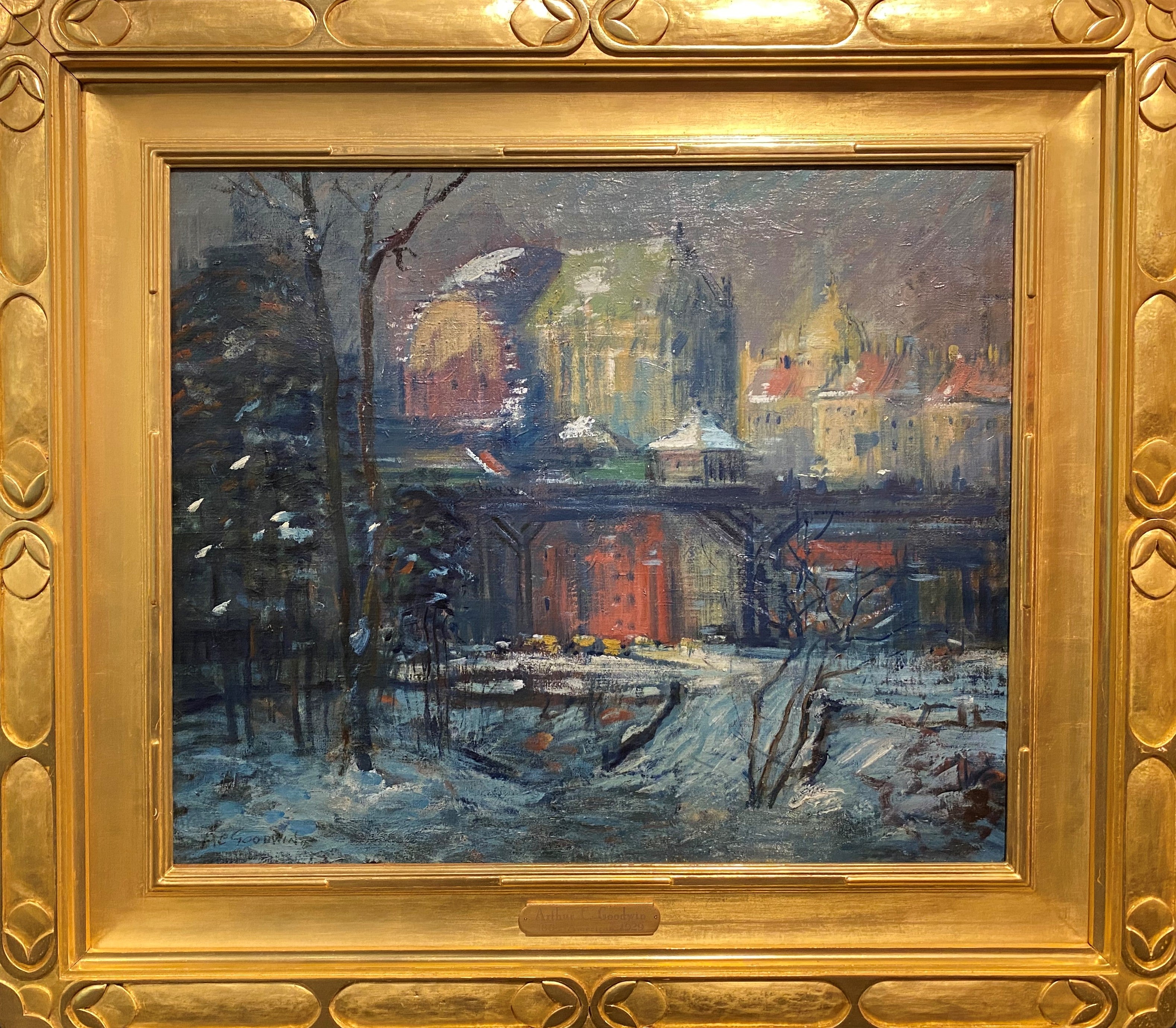 Arthur Clifton Goodwin - Boston Winter Scene For Sale at 1stDibs