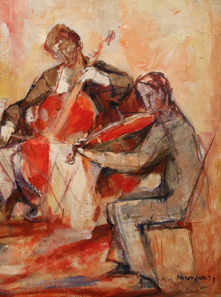 William Meyerowitz - Musical String Quartet, Painting For Sale at 1stdibs